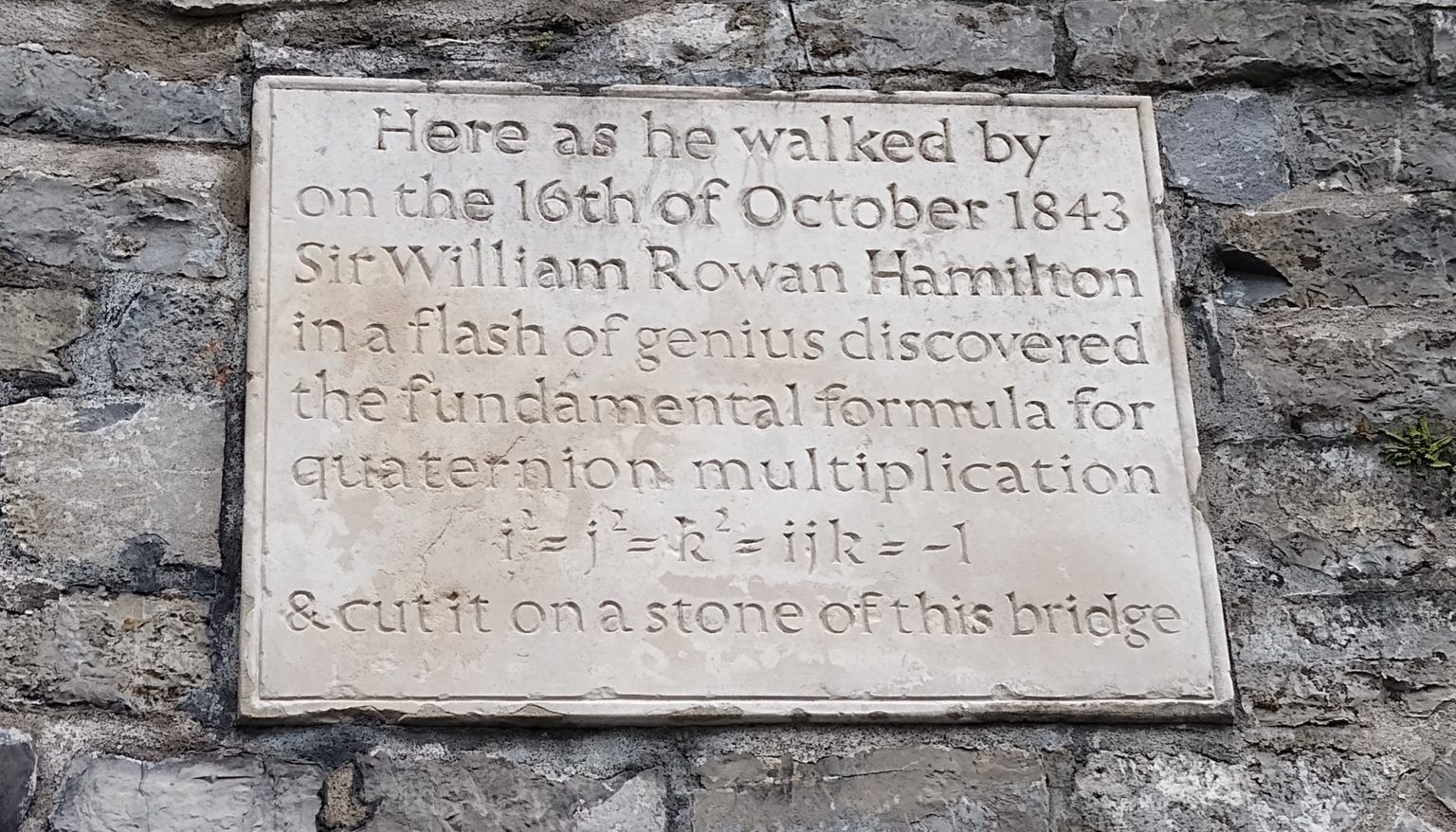 William Rowan Hamilton’s Quaternions - 3 Quarks Daily