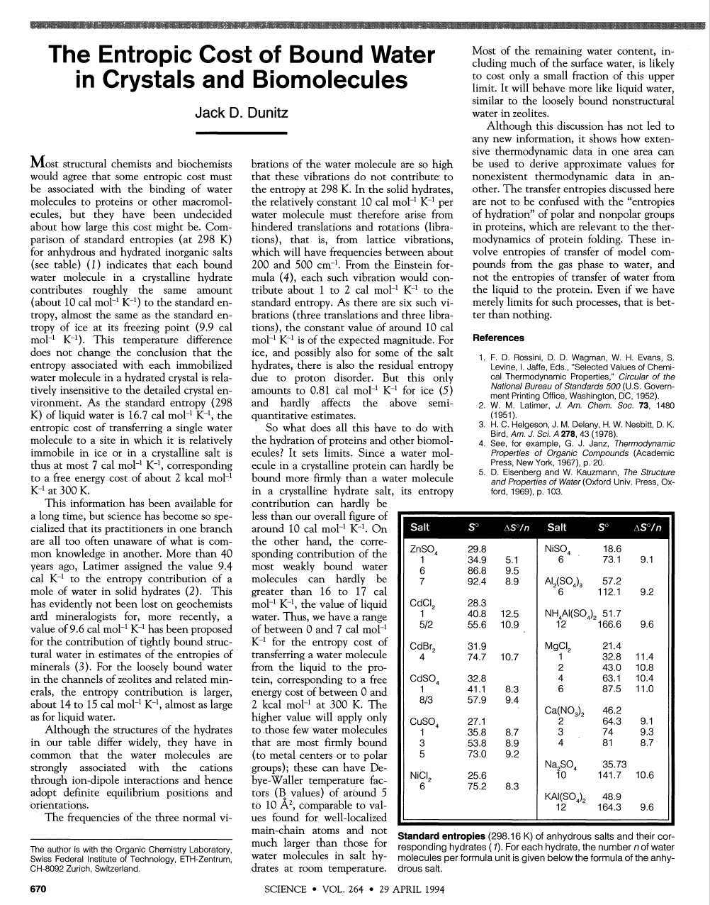 Jack Dunitz (1923-2021): Chemist and writer extraordinaire - 3 Quarks Daily